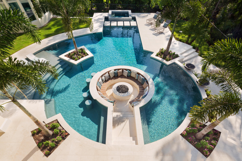 A Hint of Coastal Elegance - Mediterranean - Pool - Miami - by Collins ...