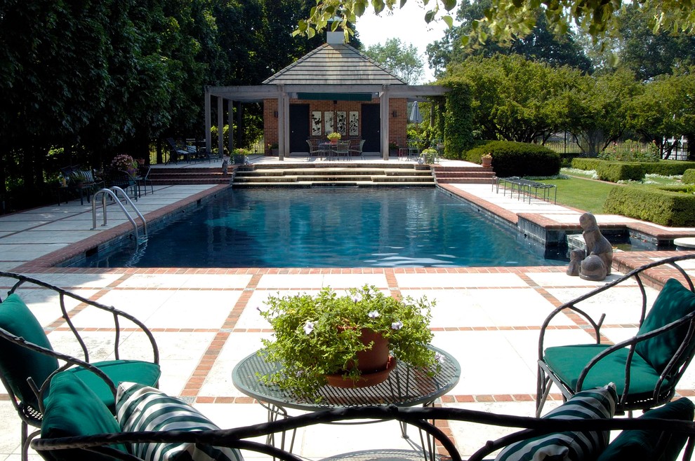 A Modern Farm House - Pool View - Traditional - Pool - Chicago - by ...