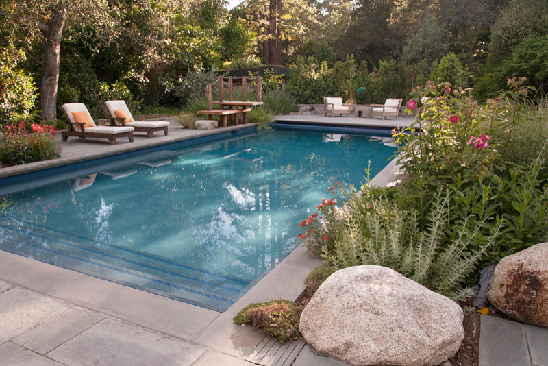 A Naturalistic Colonial Garden - Traditional - Pool - San Francisco ...
