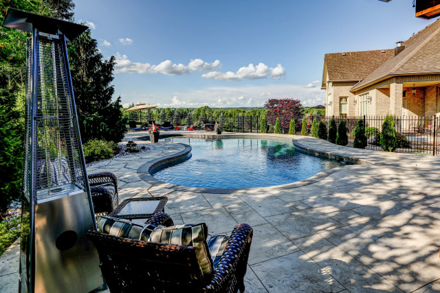 A Pool with a Countryside View - Transitional - Swimming Pool & Hot Tub ...
