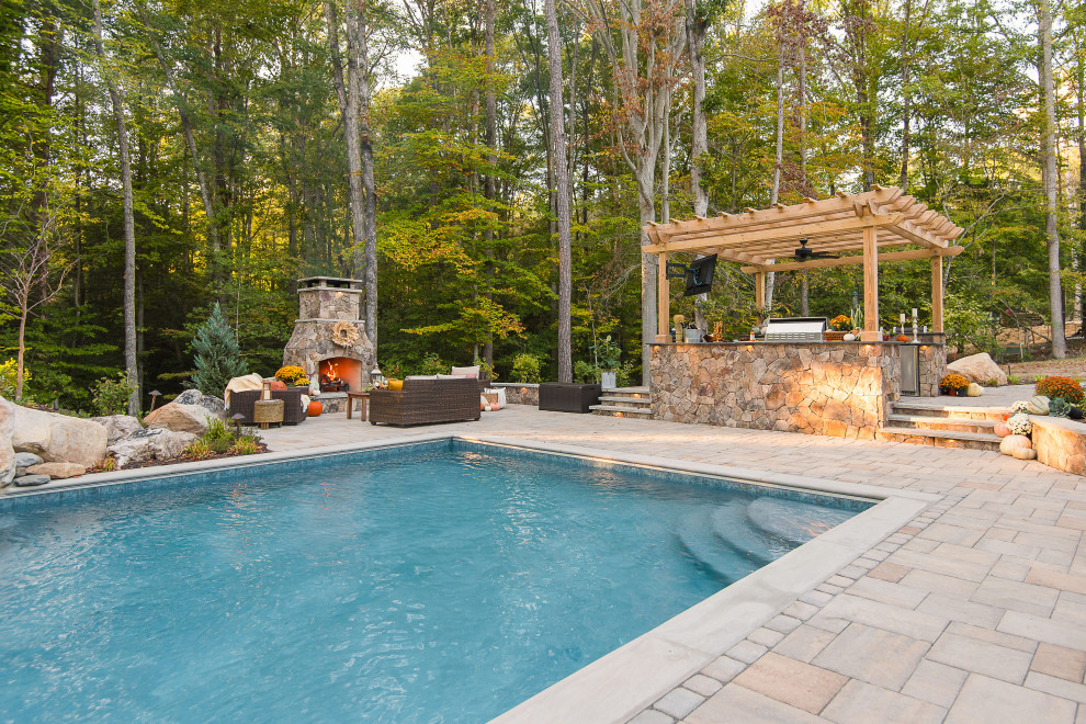 A Poolscape to be Enjoyed Year-Round - Traditional - Pool - Richmond ...