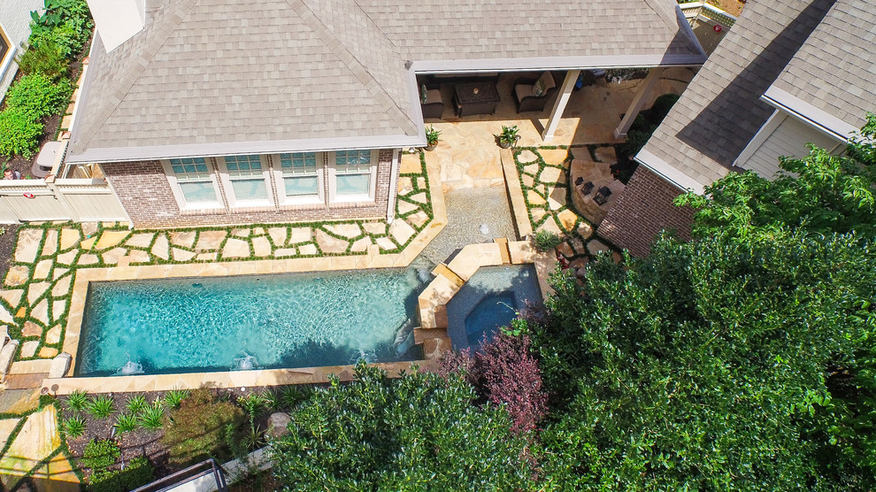 A unique pool design for a small space - Transitional - Pool - Atlanta ...