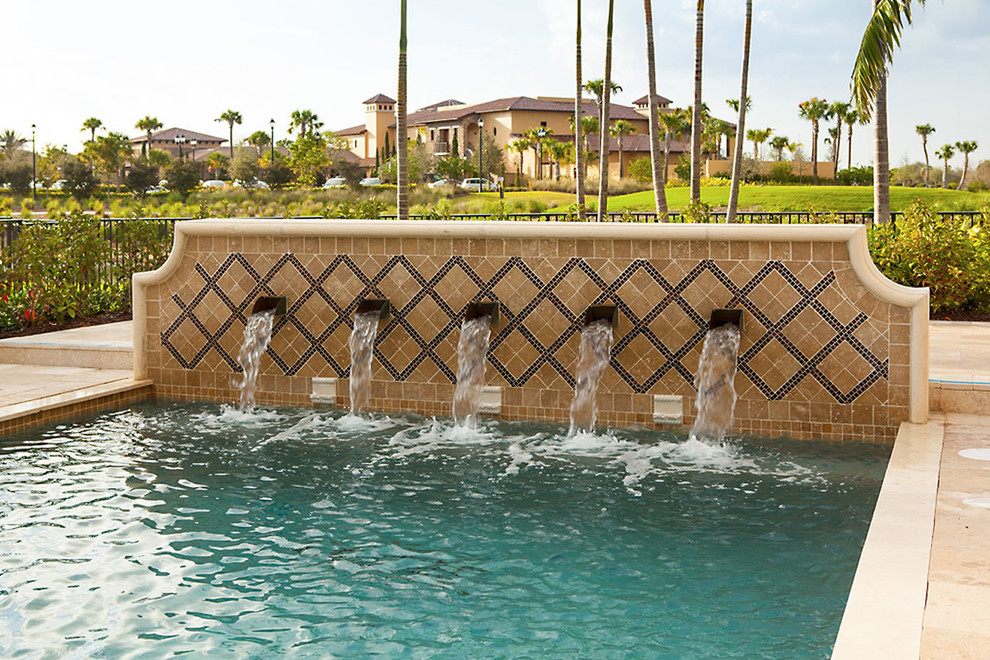AAA Custom Pools Water & Fire Features - Traditional - Pool - Miami ...