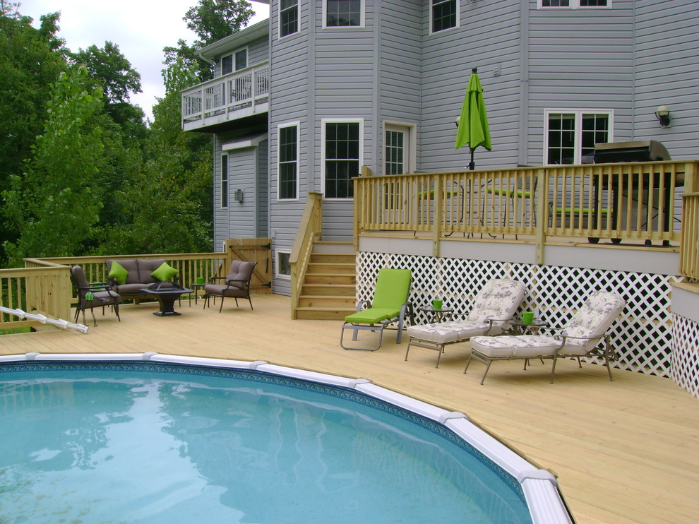 Above ground pool deck - Traditional - Pool - Boston - by User | Houzz