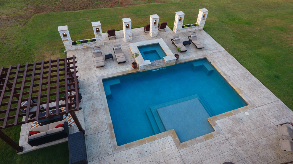 Aerial View 2 - Contemporary - Pool - Dallas - by Allison Landscape ...
