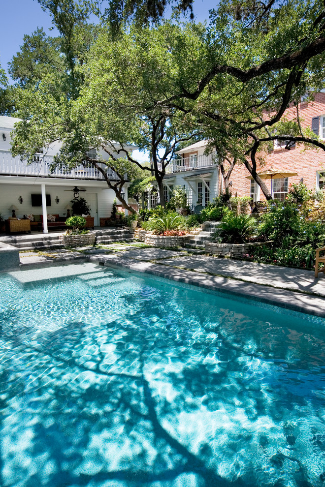 Alamo Heights Fountain Pool - Traditional - Pool - Austin - by Brad ...