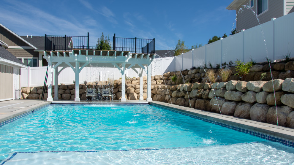 All-in-ONE: Pavilion, Deck, Diving Platform, Waterfall, Swimming FUN ...