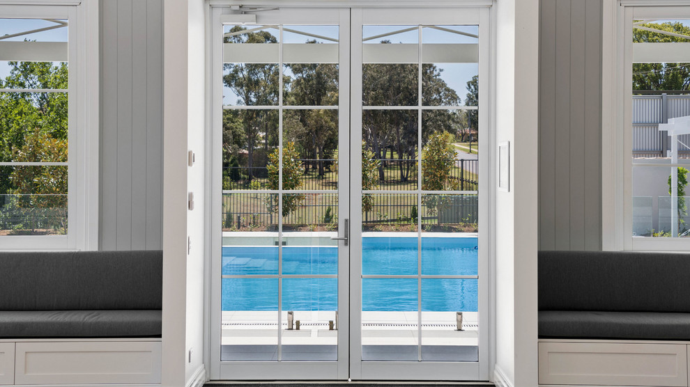 Aluminium Hinged Door - Modern - Pool - Brisbane - by Bradnam's Windows ...