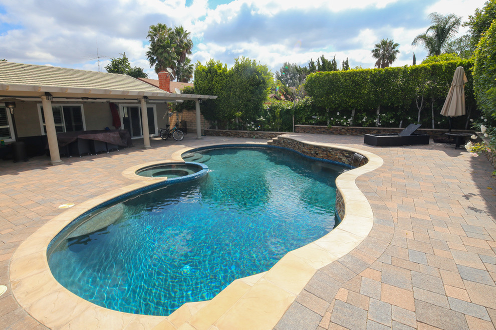Angelus Slate Stone Pavers for Pool Deck - Pool - Los Angeles - by ...