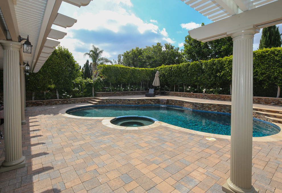 Angelus Slate Stone Pool Deck - Pool - Los Angeles - by Picture Build ...