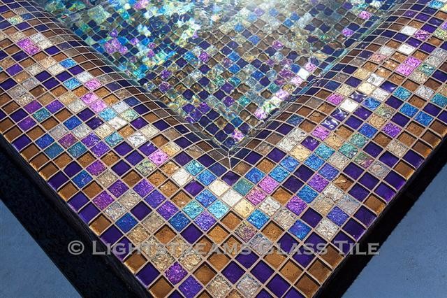 Arizona Glass Tile Pool, Waterline, and All Tile Spa - Modern - Pool ...