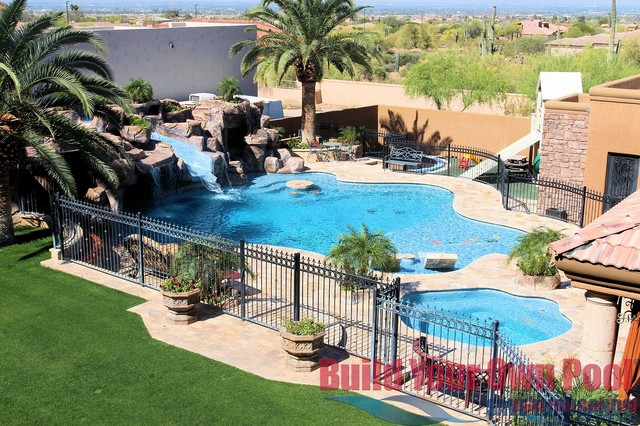 Arizona Swimming Pool and Grotto Designed by Build Your Own Pool ...