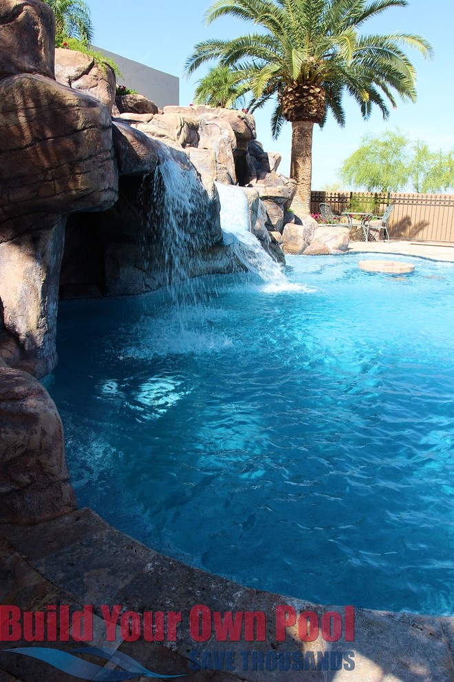 Arizona Swimming Pool and Grotto Designed by Build Your Own Pool ...