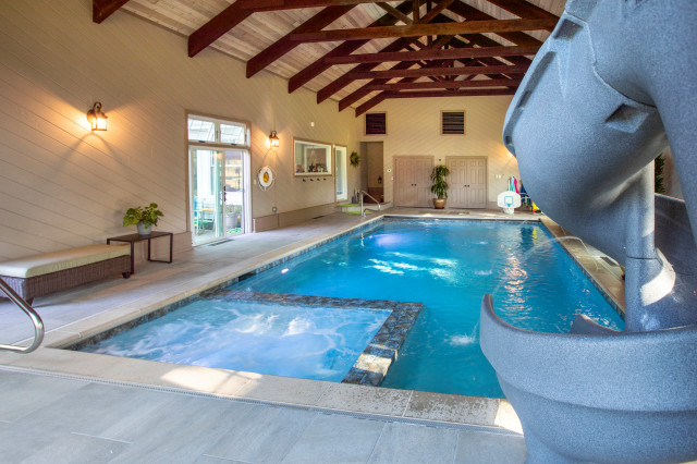 Arlington Heights, IL Indoor Swimming Pool with Interior Hot Tub ...