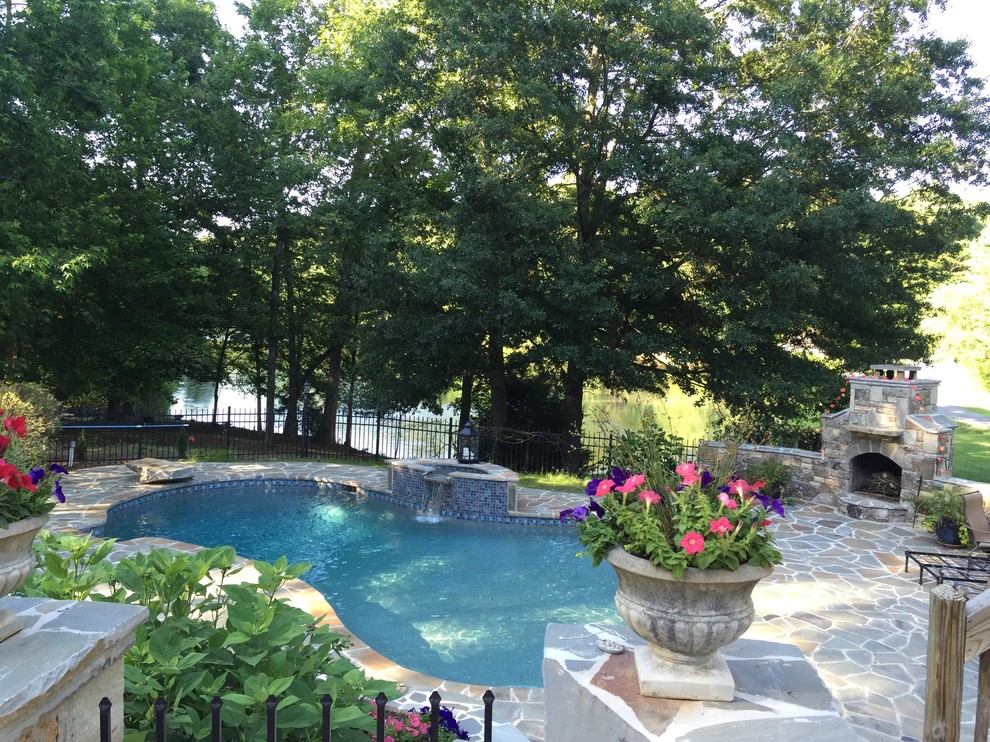 Atlanta Metro Custom Pool Renovations - Caribbean Blue PebbleTec - Pool ...