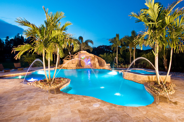 Avila - Lagoon/Freeform Pool - Tropical - Swimming Pool & Hot Tub ...