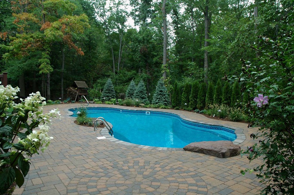 Back yard poo and landscape - Traditional - Swimming Pool & Hot Tub ...