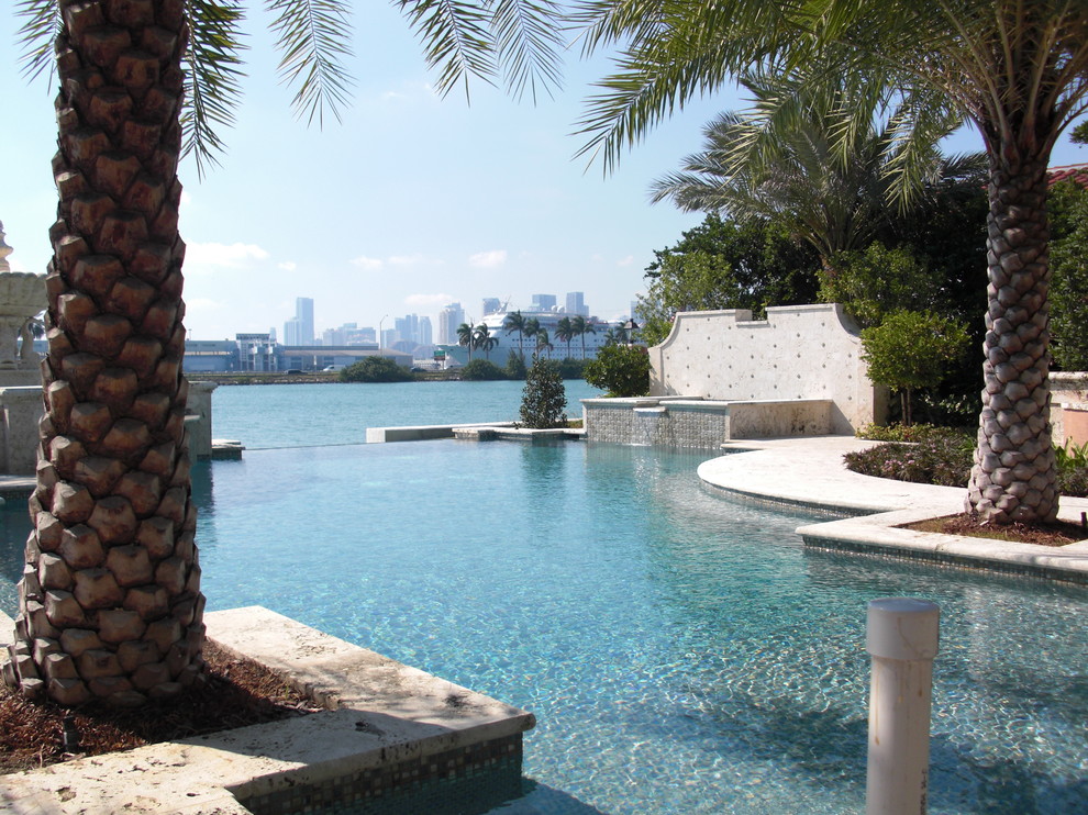 Backyard & Pool - Mediterranean - Pool - Miami - by Elias Benabib, Corp ...