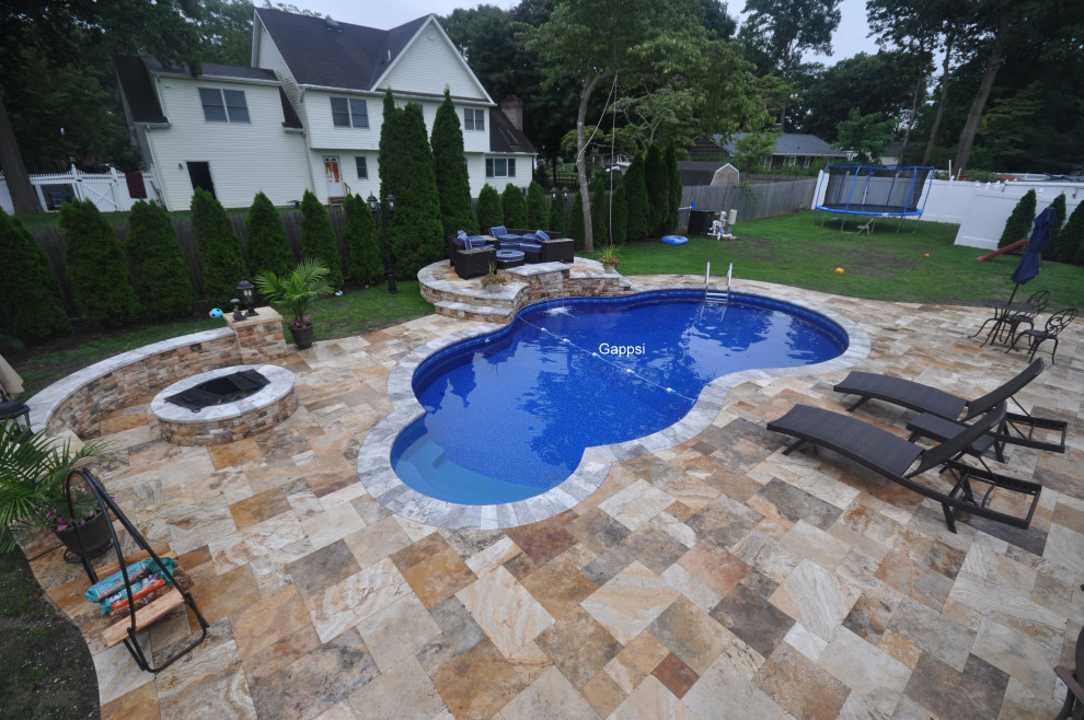 Backyard Designed And Installed By Gappsi Saint James NY With Scabos ...