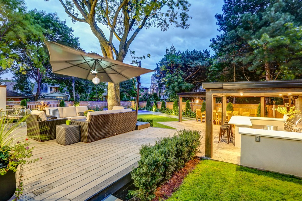 Backyard Entertaining Around a Big Tree - Transitional - Pool - Toronto ...