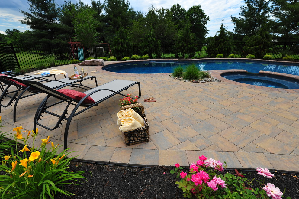 Backyard Oasis Free-Form Pool - Traditional - Pool - New York - by Blue ...