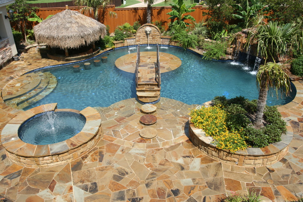Backyard Paradise - Tropical - Pool - Dallas - by El Dorado Pools | Houzz