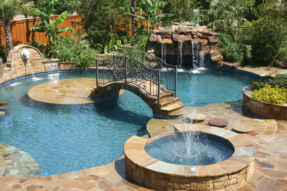 Backyard Paradise - Tropical - Pool - Dallas - by El Dorado Pools | Houzz