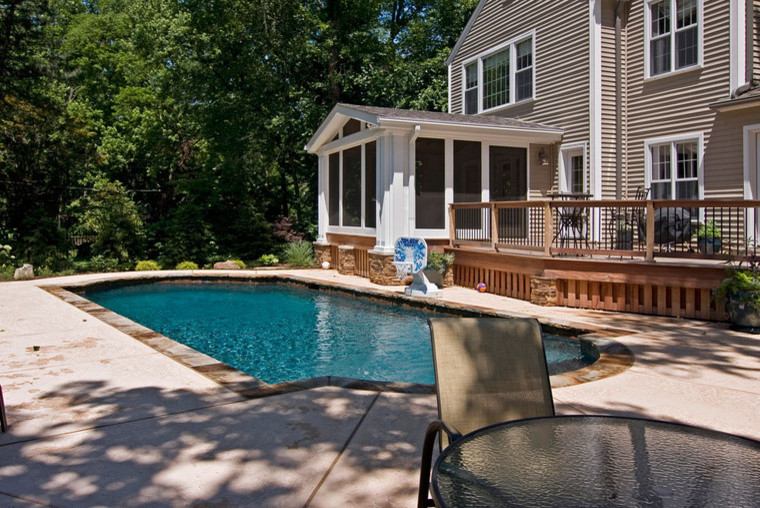 Backyard Pool & Sun Room - Contemporary - Pool - St Louis - by Mosby ...