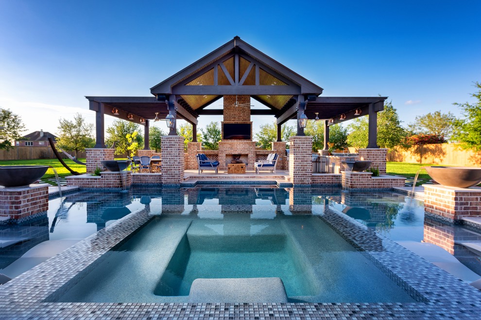 Backyard Resort League City, Texas - Traditional - Pool - Houston - by ...