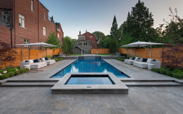 Backyard with Everything - Contemporary - Swimming Pool & Hot Tub ...