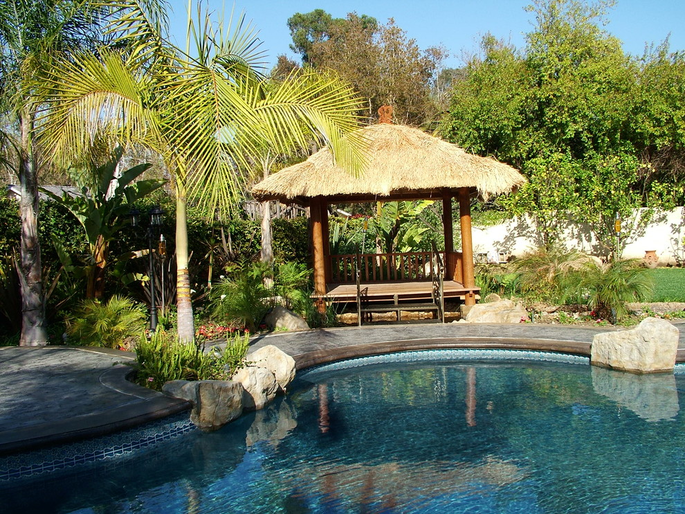 Bali Huts - Tropical - Pool - Los Angeles - by Tropical Creations, Inc ...