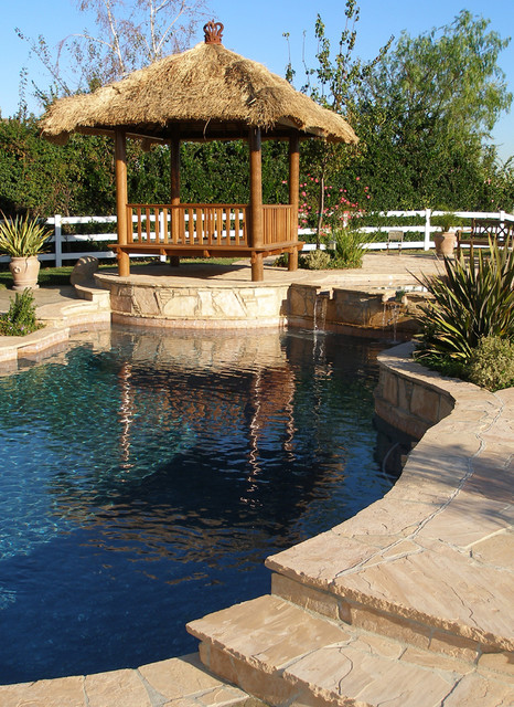 Bali Huts - Tropical - Pool - Los Angeles - by Tropical Creations, Inc ...