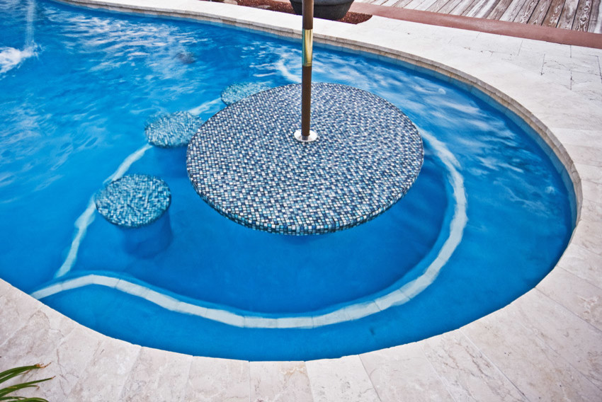 Bar Area For Lagoon/Freeform Pool With Sun Shelf in Fort Lauderdale ...