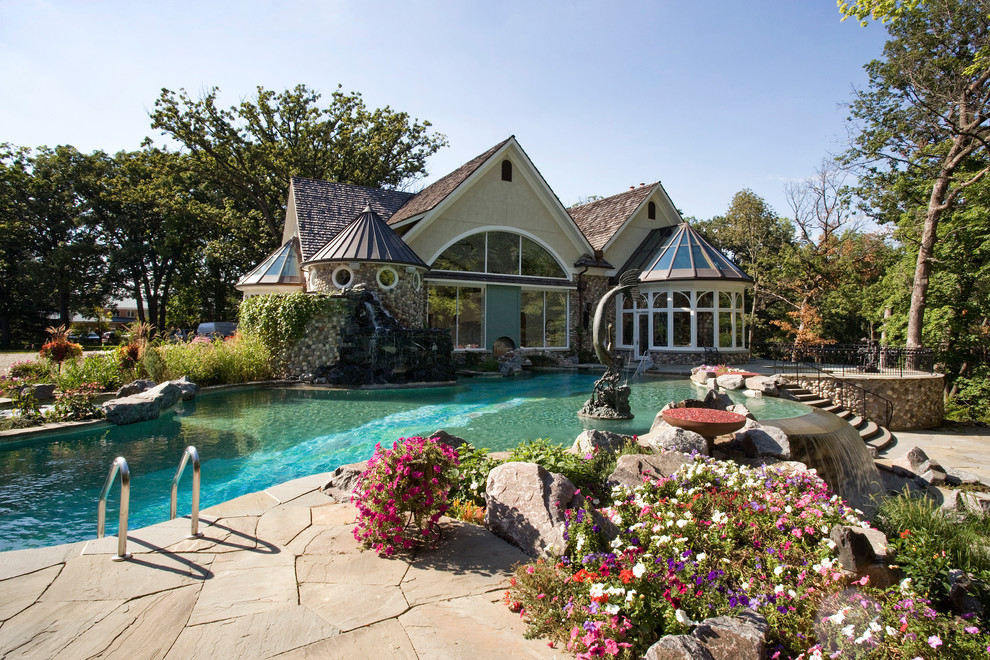 Barrington Hills Indoor/Outdoor Estate Project - Mediterranean - Pool ...