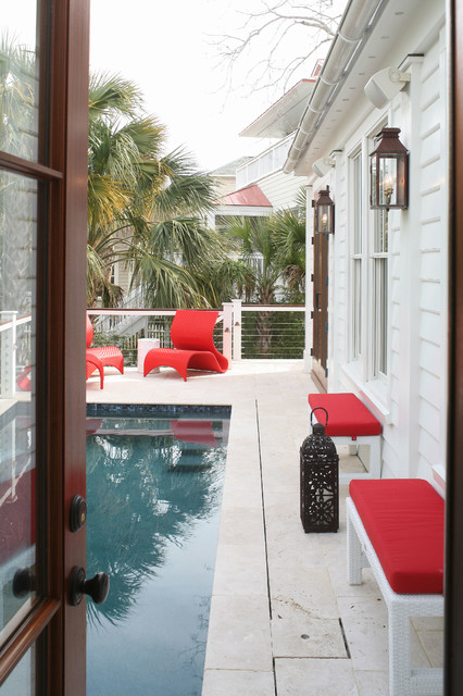 Beach Cottage Elevated Pool - Beach Style - Pool - Charleston - by Sea ...