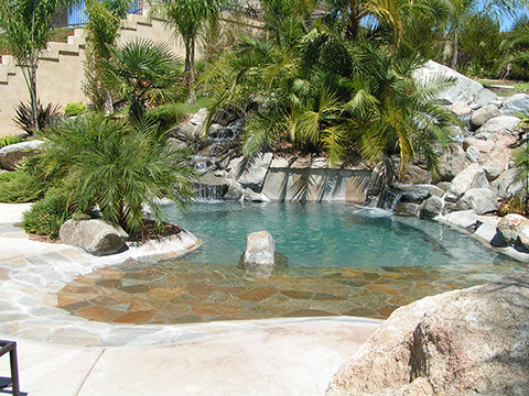 Beach Entry Pool - Beach Style - Pool - Los Angeles - by JD Landscape ...
