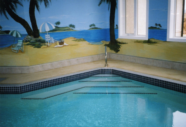 Beach Inspired Indoor Pool - Tropical - Pool - Calgary - by Master ...