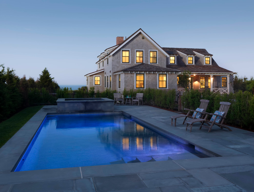 Custom Beach Home and Guest House in Nantucket - Beach Style - Pool ...