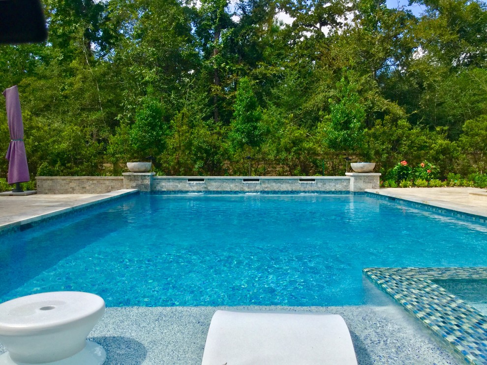 Beautiful Carlton Woods Pool - Transitional - Pool - Houston - by ...