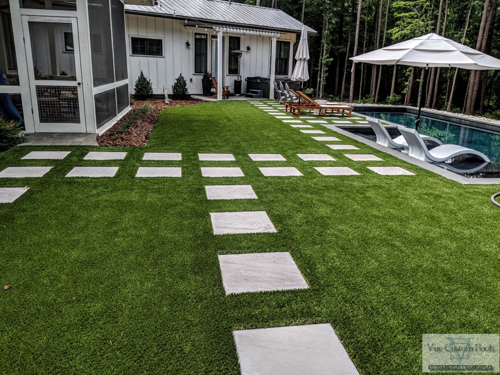 beautiful custom Lap pool Retreat - Contemporary - Pool - Raleigh - by ...