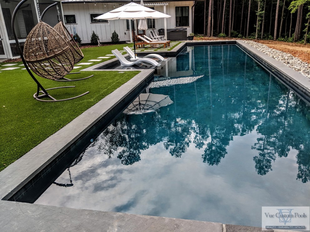 beautiful custom Lap pool Retreat - Contemporary - Pool - Raleigh - by ...