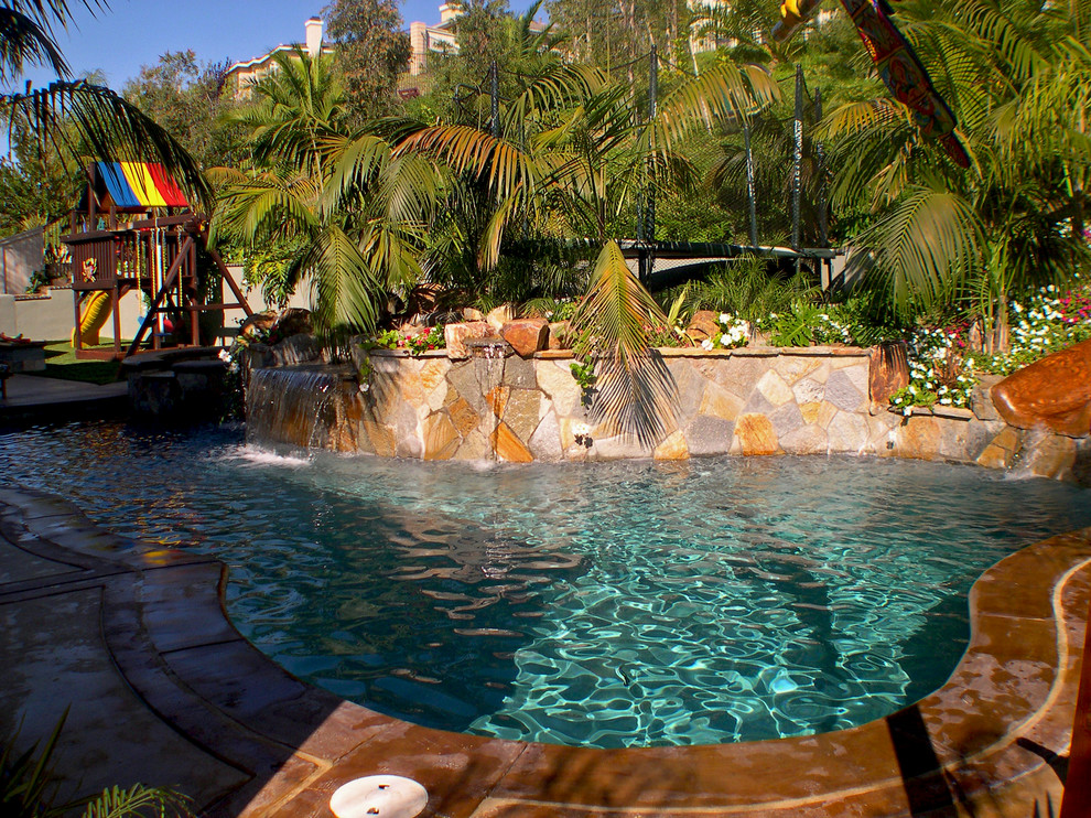Beautiful Freeform Tropical Pools - Tropical - Pool - San Diego - by PRESIDIO POOLS | Houzz