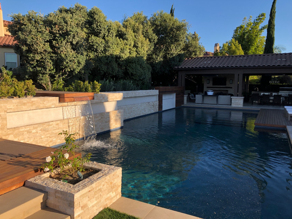 Beautiful Outdoor Pool and Hardscape - Contemporary - Pool - San Diego ...