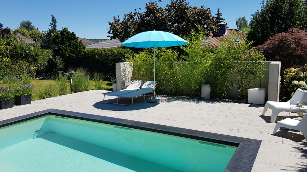 Beton Folienbecken in sand, verschiedene Ebenen und Folien ...