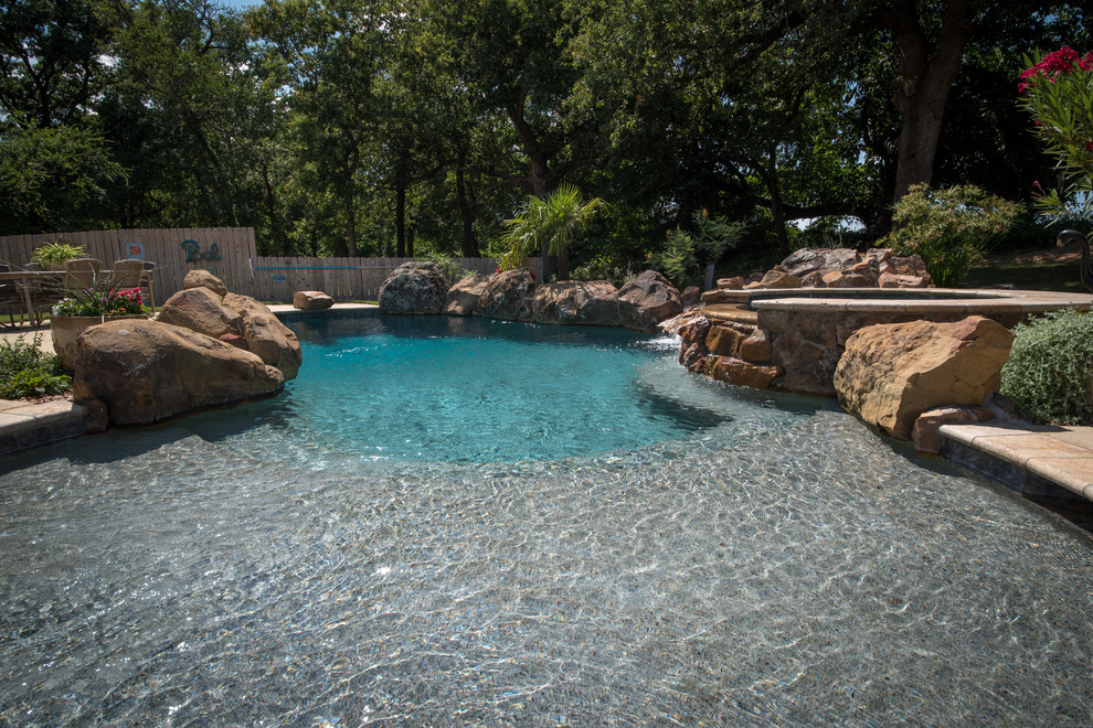 Blue Granite Pebble Sheen - Tropical - Pool - Dallas - by Allison ...