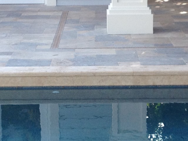 Blue Oyster Marble Pavers Deck - Pool - Miami - by Pompano Beach Marble ...