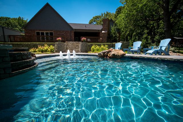 Blue Surf Pebble Sheen - Tropical - Pool - Dallas - by Allison ...