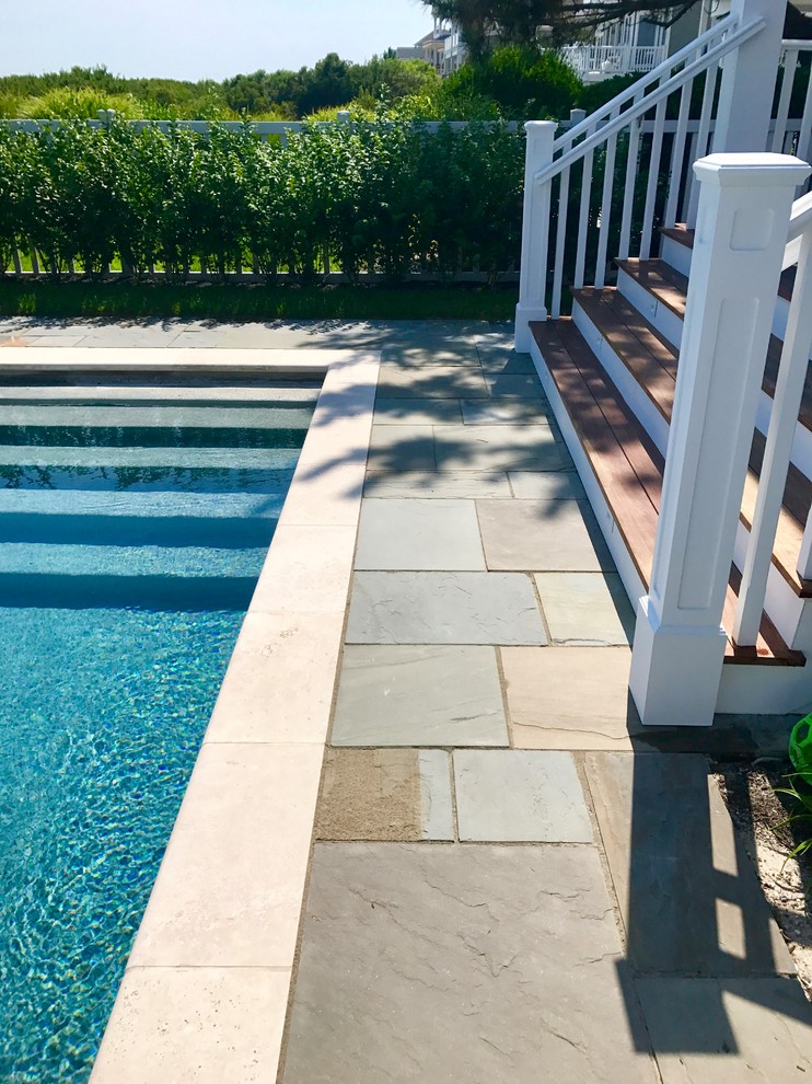 Bluestone Pool Patio - Beach Style - Pool - Philadelphia - by Shull ...