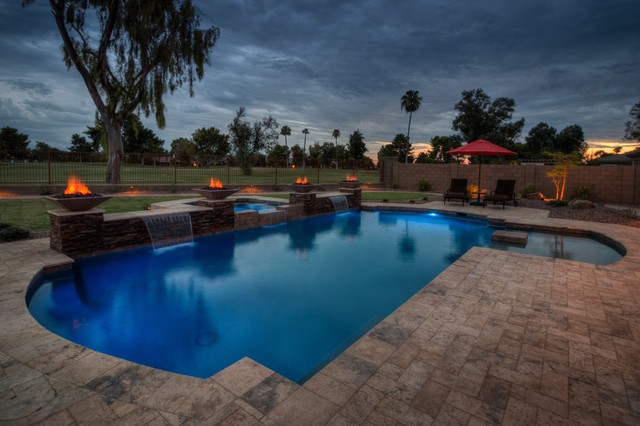 Bobis Backyard Resort - Contemporary - Pool - Phoenix - by Thunderbird ...
