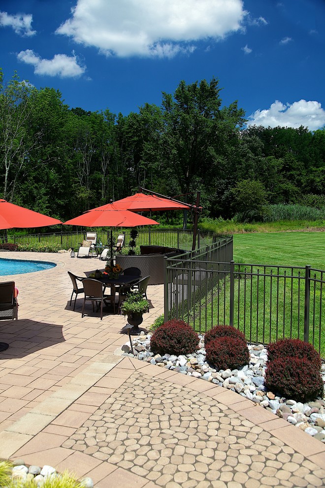 Boulder Waterfall Pool - Rustic - Pool - New York - by Blue Haven Pools ...